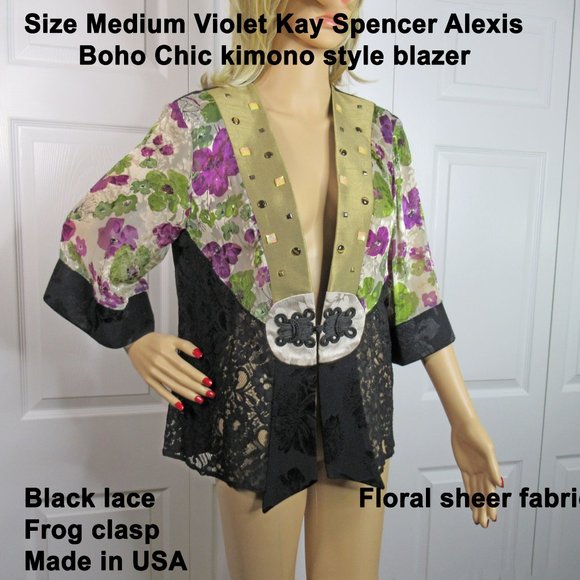 Violet Kay | Jackets & Coats | Nwt 4 Bust Sz Medium Violet Kay Spencer ...